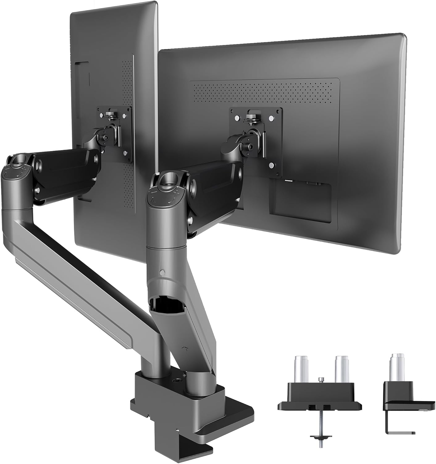 Dual Monitor Mount for Max 35 inch Screens Stand up to Max 89 lbs, Erg ...