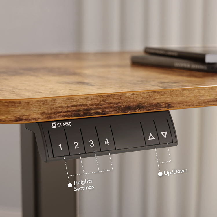 Claiks 63-Inch L-Shape Adjustable Height Standing Desk, Dual Motorized ...